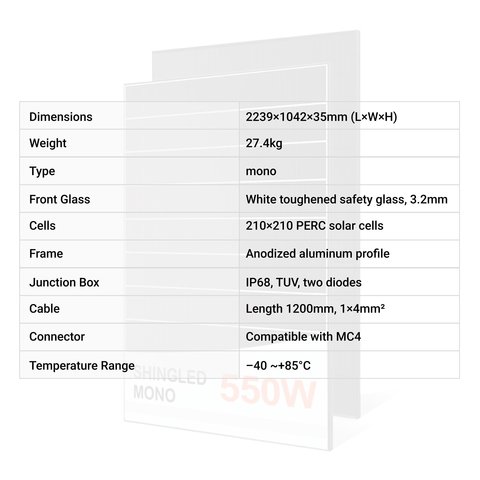 550W TFL Solar Panel - GsmServer